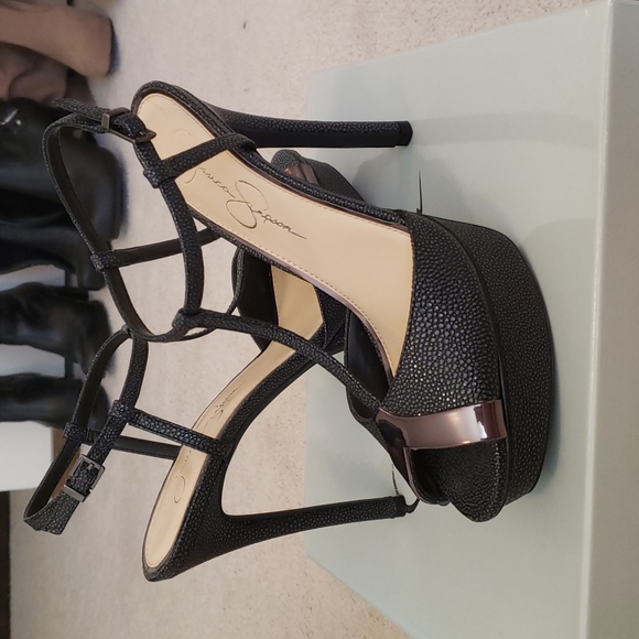 Jessica Simpson | Shoes | Jessica Simpson Platform Dark Grey Ankle ...